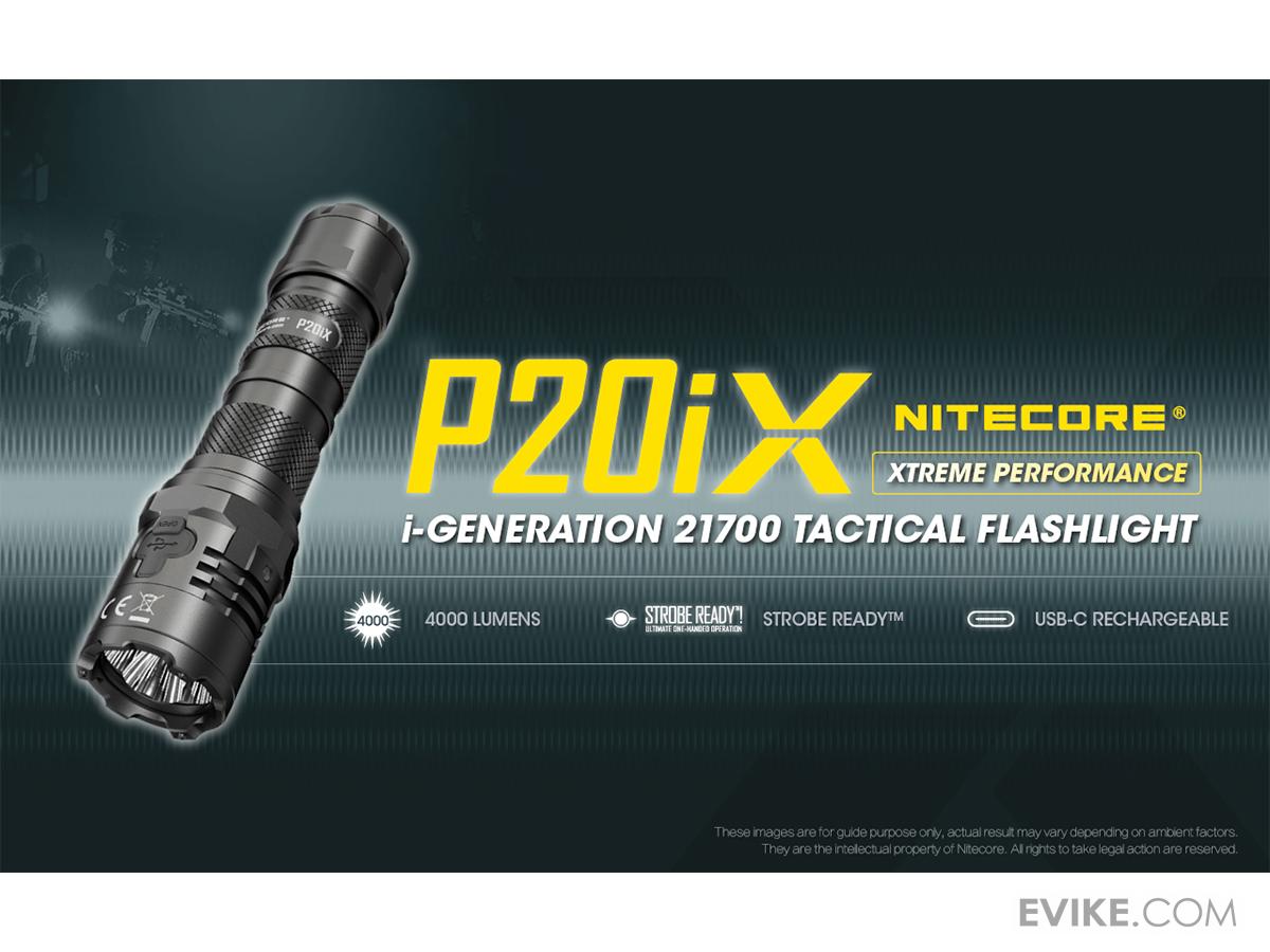 Nitecore P20iX 4000 Lumen USB-C Rechargeable Flashlight, Accessories ...