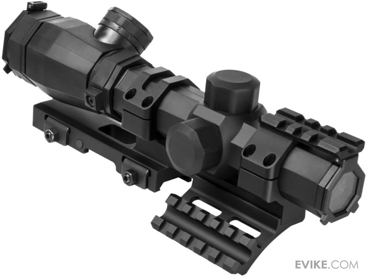 NcSTAR 1.1-4X20 Rubber Armored Blue & Red Illuminated Rifle Scope w ...