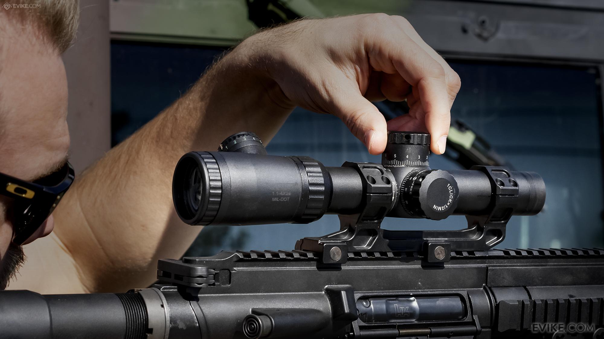 NcSTAR / VISM Evolution Series 1.1-4x24 Blue / Green Illuminated Rifle ...