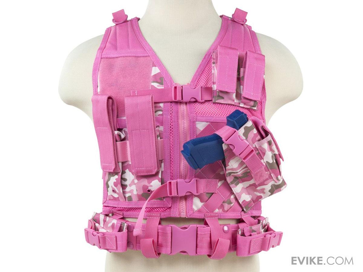 NcStar VISM Children's Tactical Vest (Color: Pink Camo / X-Small ...