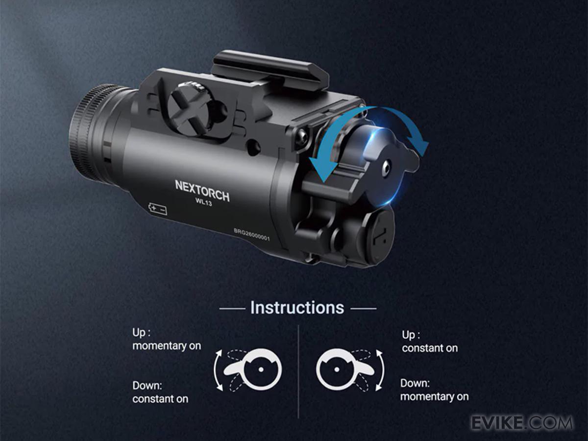 Nextorch WL13 1300 Lumen Tactical Weapon Light, Accessories & Parts ...