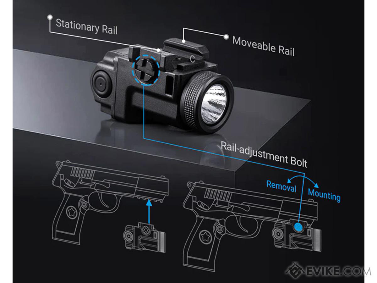 Nextorch WL14 500 Lumen Tactical Compact Weapon Light, Accessories ...