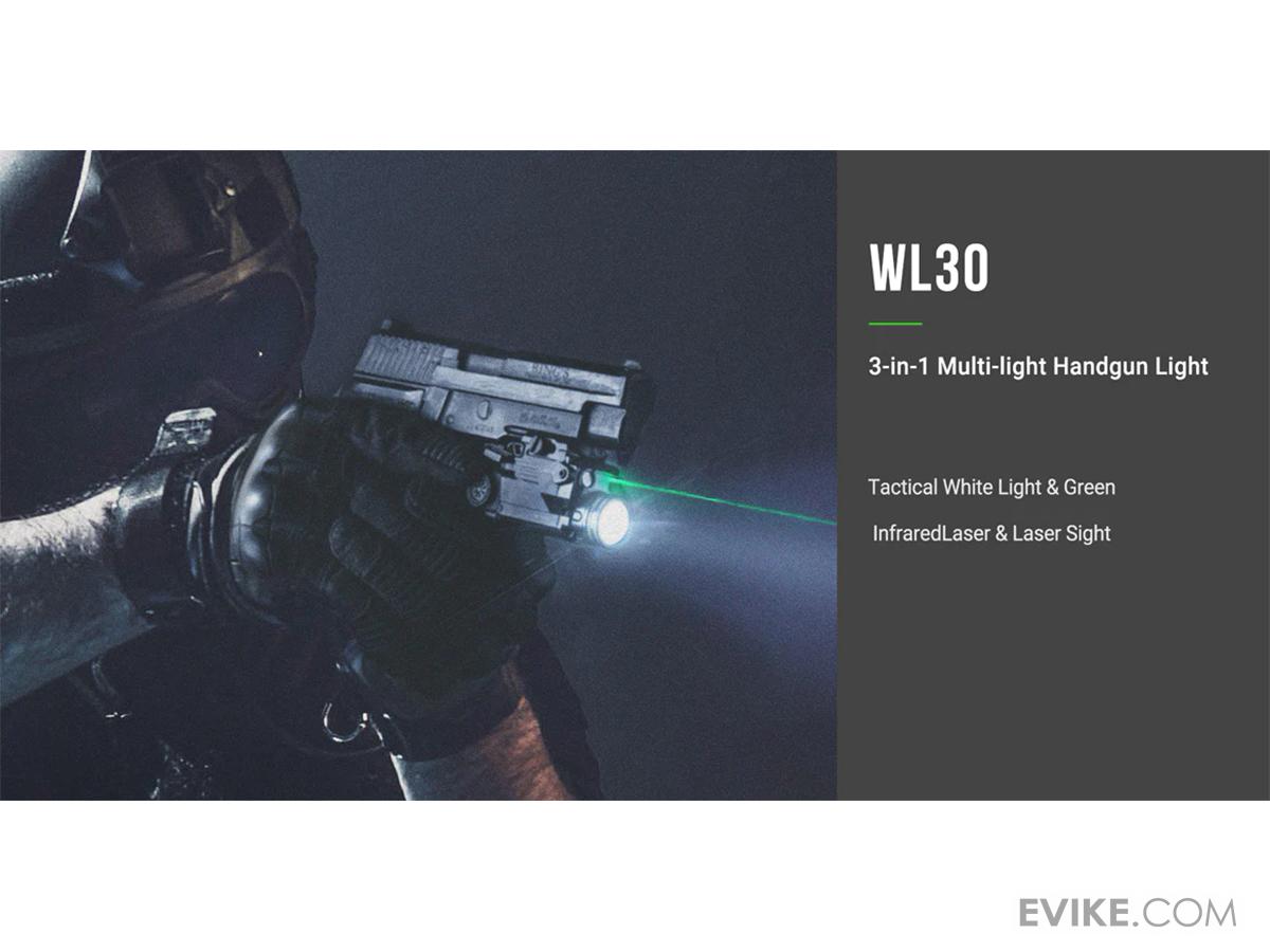 Nextorch WL30 400 Lumen Tactical Weapon Light w/ Green & IR Laser ...