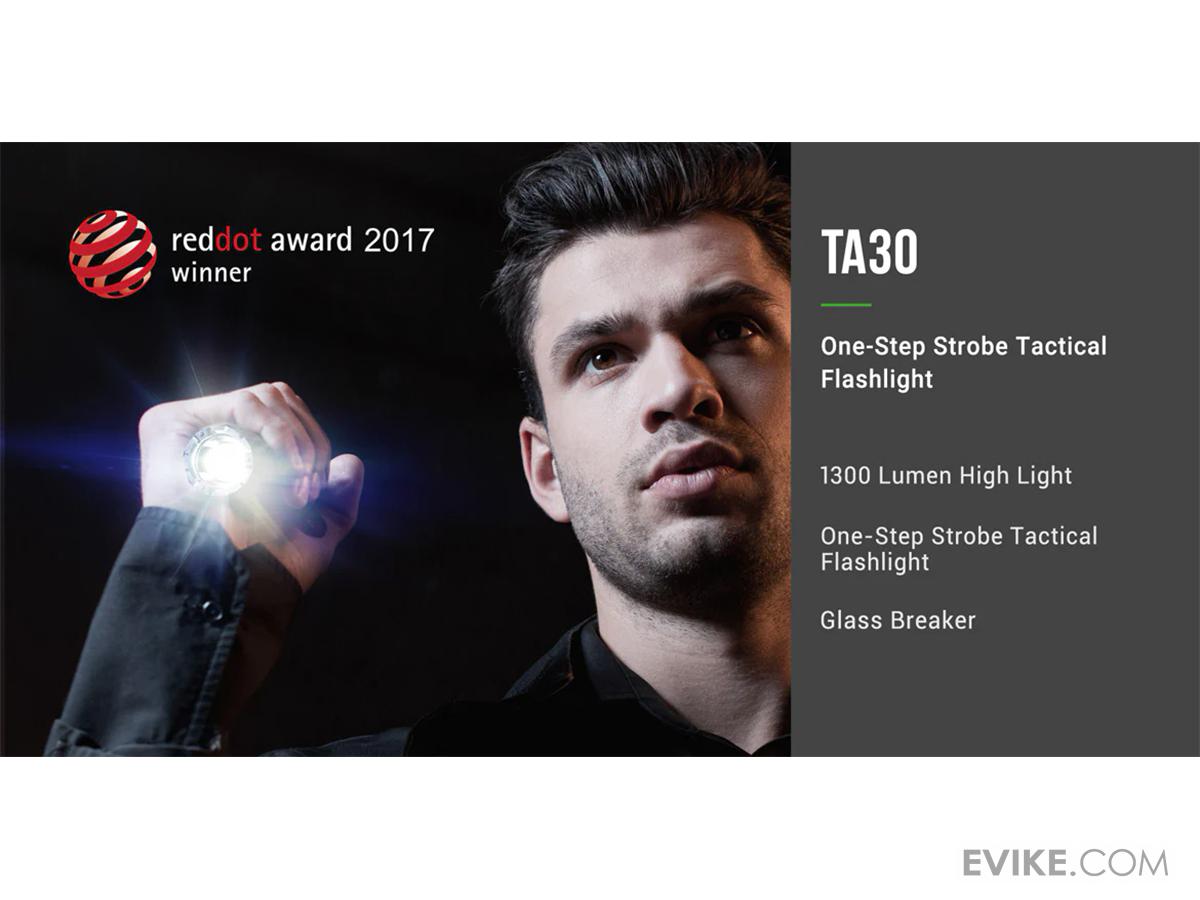 Nextorch OSRAM P9 LED TA30 V2.0 One-Step Strobe Tactical Flashlight ...