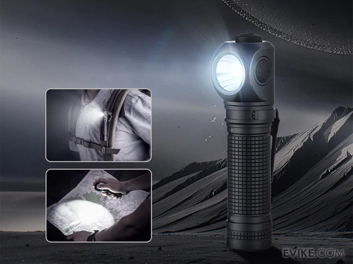 Nextorch P10 Right-Angle Tactical Flashlight w/ 3 Light Modes ...