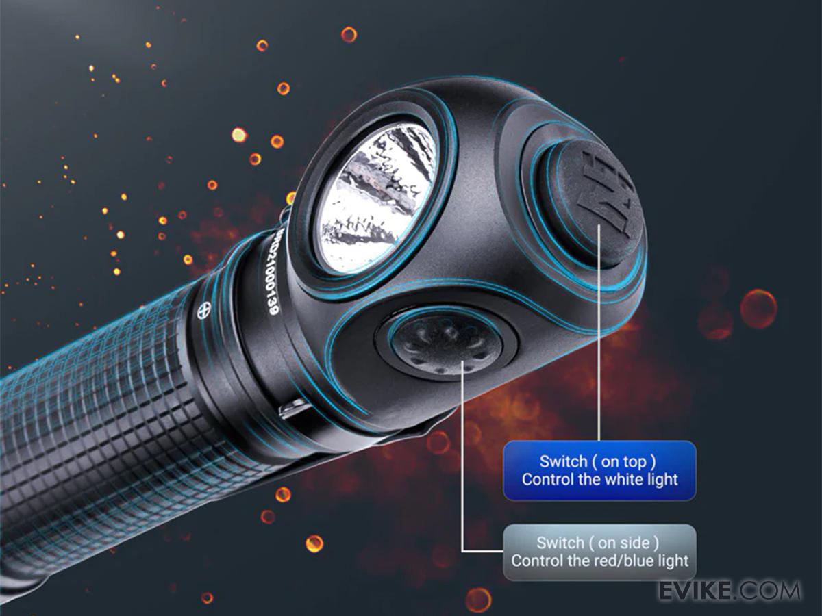 Nextorch P10 Right-Angle Tactical Flashlight w/ 3 Light Modes ...