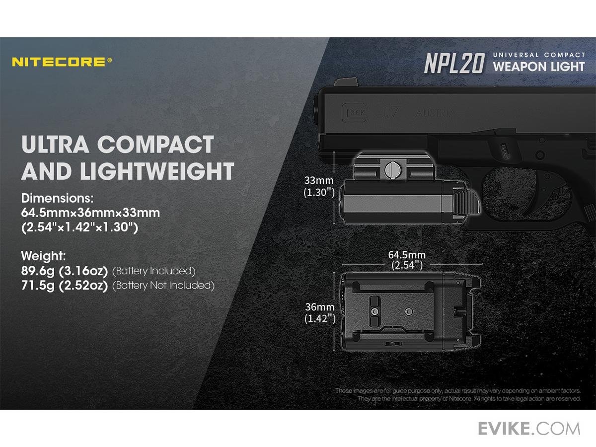 Nitecore NPL20 460 Lumen Universal Rail Compact Weapon Light ...