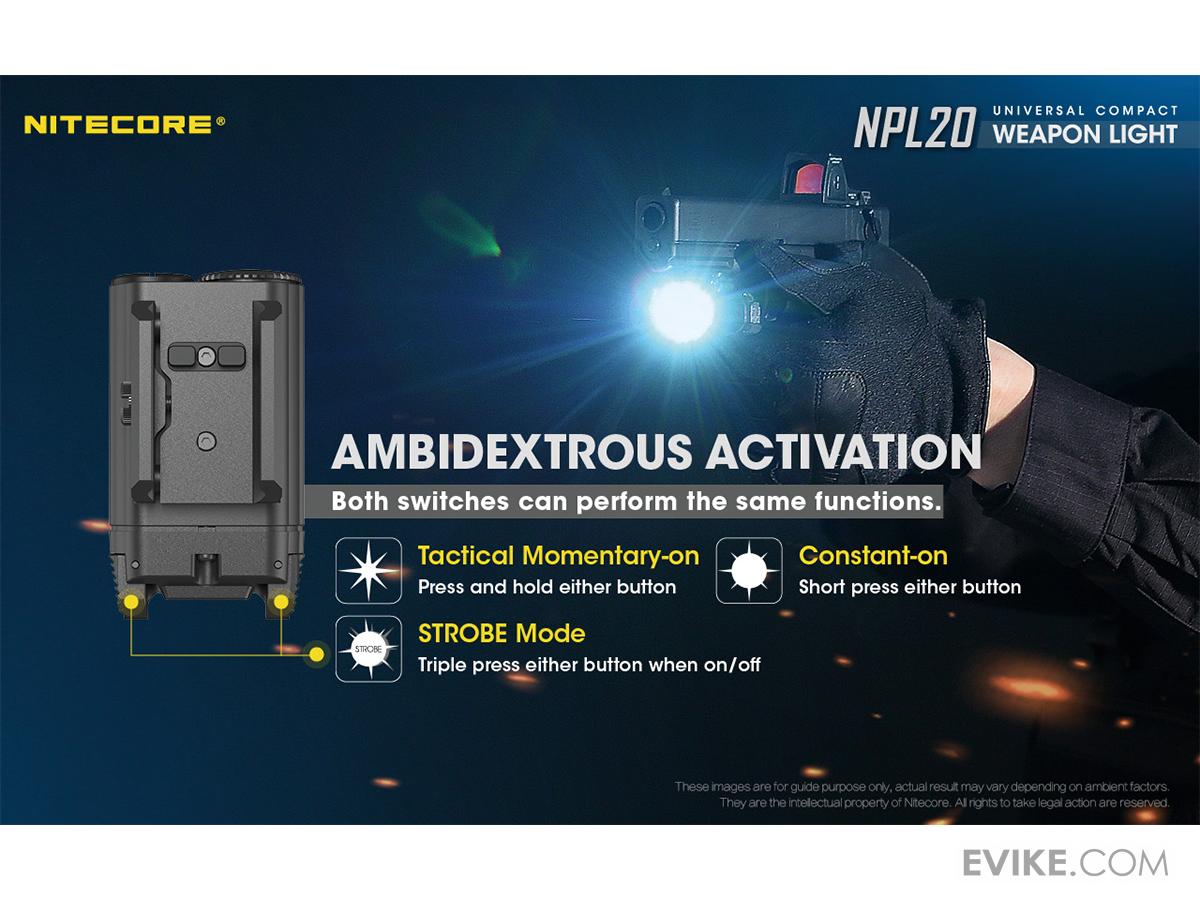 Nitecore NPL20 460 Lumen Universal Rail Compact Weapon Light ...