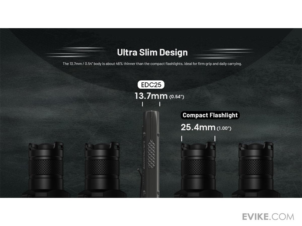 Nitecore EDC25 3000 Lumen USB-C Rechargeable Flat EDC Flashlight ...