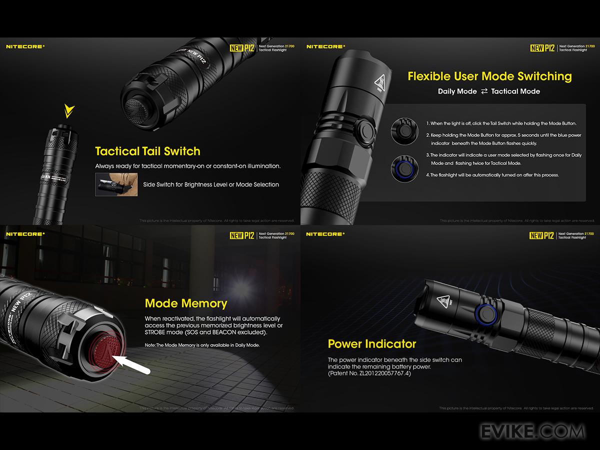 NiteCore Precise Series NEW P12 Next Generation CREE LED Tactical ...