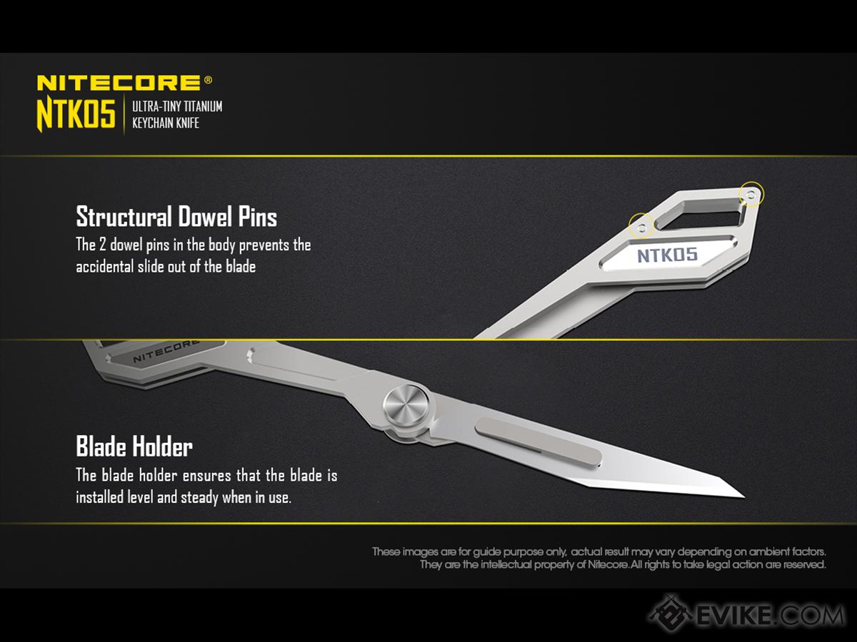NiteCore NTK05 Titanium Folding Scalpel Keychain Knife, Tactical Gear ...