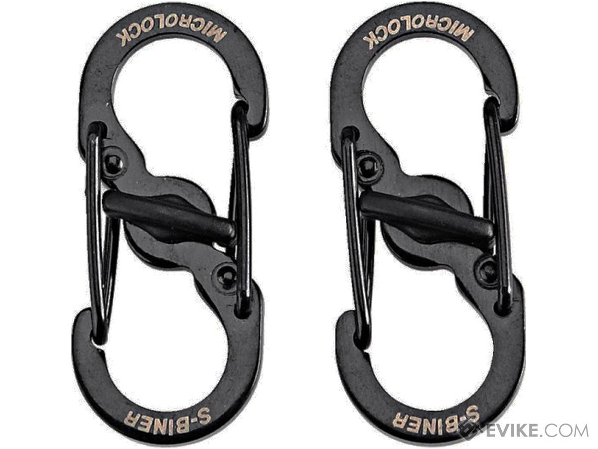 Nite Ize S-Biner MicroLock Stainless Steel Carabiner (Color: Black / 2 ...