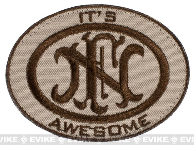 ORCA Industries "It's FN Awesome" Embroidered Patch - Tan | Evike.com