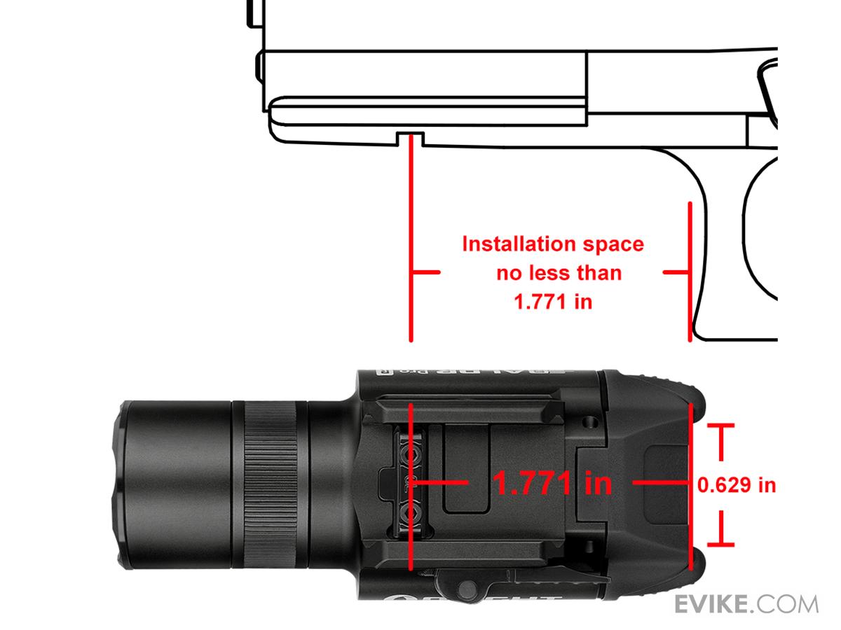 Olight Baldr Pro R Rechargeable Tactical Light with Green Laser (Color ...