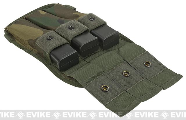 Airsoft Elite Leg Mounted Triple SMG Magazine Pouch - Woodland ...