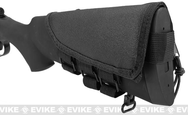 Modify Rifle Stock Ammo Pouch w/ Cheek Pad (Color: Black), Tactical ...