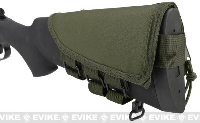 Modify Rifle Stock Ammo Pouch w/ Cheek Pad (Color: OD Green), Tactical ...