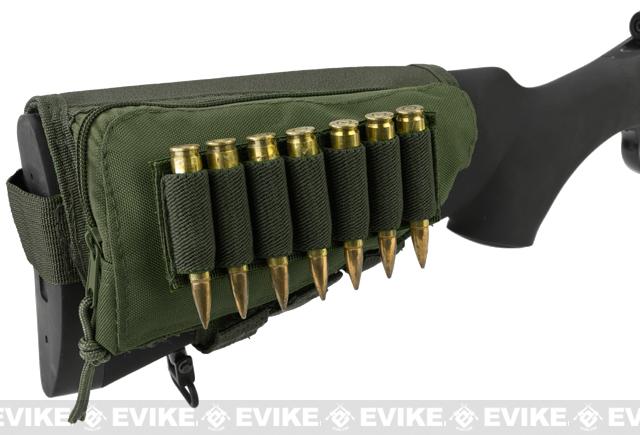 Modify Rifle Stock Ammo Pouch w/ Cheek Pad (Color: OD Green), Tactical ...