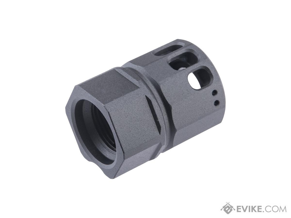 Pro-Arms 14mm Negative Round Compensator (Color: Black), Accessories ...