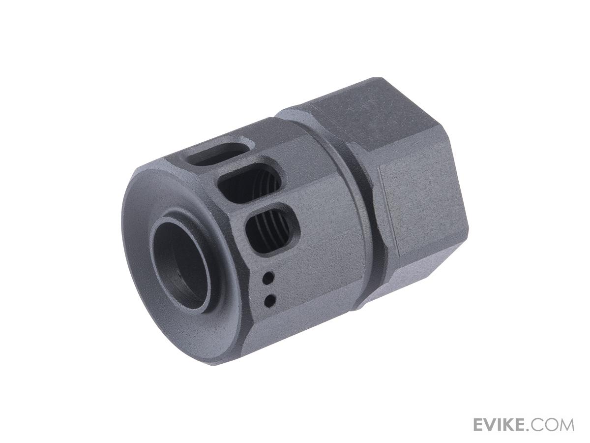 Pro-Arms 14mm Negative Round Compensator (Color: Black), Accessories ...