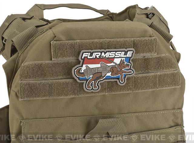 Mil-Spec Monkey "Fur Missile" PVC Morale Patch - Full Color, Tactical ...