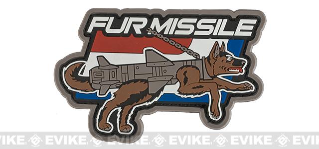 Mil-Spec Monkey "Fur Missile" PVC Morale Patch - Full Color, Tactical ...
