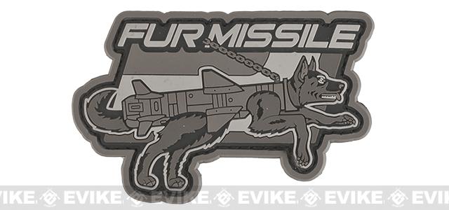 Mil-Spec Monkey "Fur Missile" PVC Morale Patch - Urban | Evike.com