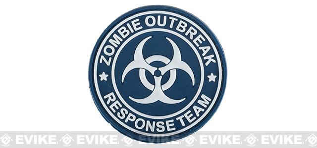 Zombie Outbreak Response Team 60mm PVC Hook and Loop Patch - Blue ...