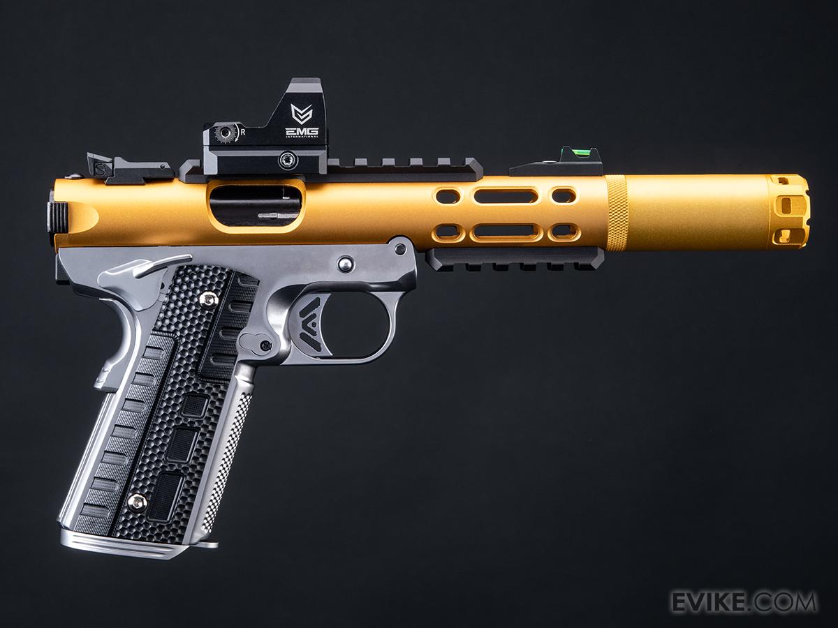 WE-Tech Galaxy 1911 Gas Blowback Airsoft Pistol (Color: Gold Slide ...