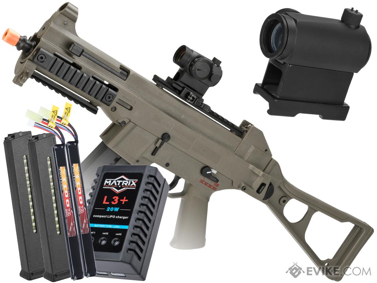 H&K UMP Competition Series Airsoft AEG Rifle by Umarex (Color: Tan / Go Airsoft Package ...