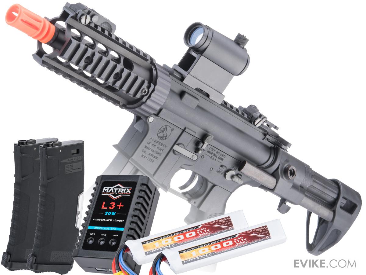 Cybergun Licensed Colt Sportsline M4 AEG Rifle w/ G3 Micro-Switch Gearbox (Model: PDW-S / Black ...