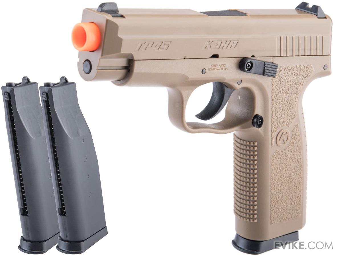 Cybergun KAHR ARMS Licensed TP45 Full Size Airsoft Pistol (Color: Tan ...