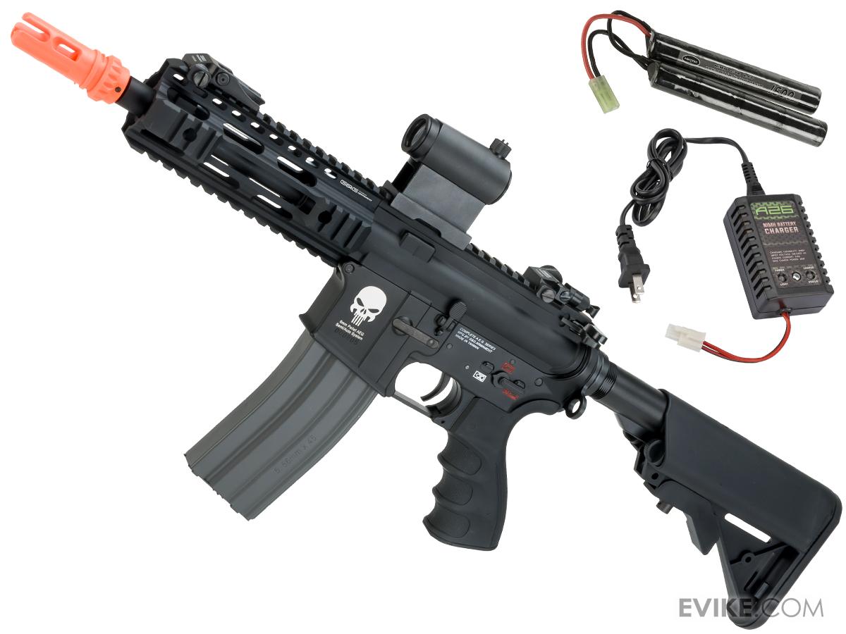 G&G Combat Machine GC16 300 BOT Airsoft M4 AEG Rifle with 6.25" RIS Handguard - (Package: Add 9. ...