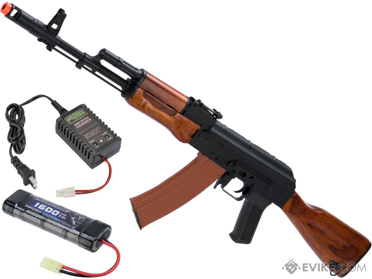 CYMA Standard CM048 AK Airsoft AEG Rifle (Model: AK74N / Add 9.6v NiMH Battery + Charger ...