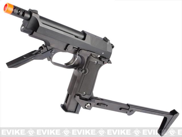 z KWA M93R NS2 Full Metal Airsoft GBB Limited Edition Bundle + Metal Folding Stock + 2 Mags ...