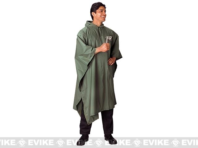 Rothco G.I. Type Military Rip-Stop Poncho - OD Green, Tactical Gear ...