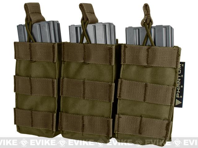 Phantom MOLLE Pouches - Tactical Open Top Triple AR / M4 / M16 Mag ...