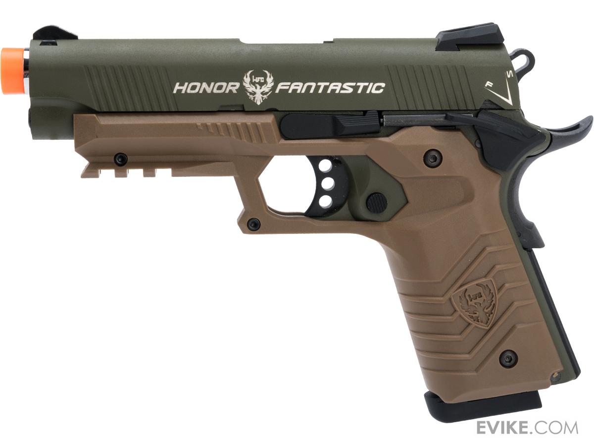 Blowback Airsoft Pistol Golden Ball HFC HG-171 1911 Gas - Metal Slide ...