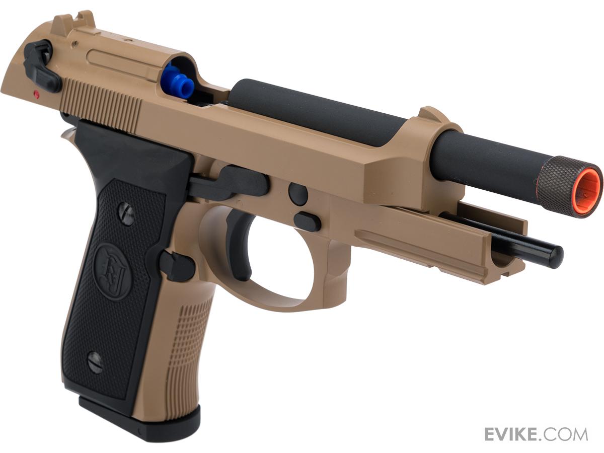 KJW Full Metal M9A1 Gas Blowback Airsoft Pistol (Color: Tan), Airsoft Guns, Gas Airsoft Pistols ...