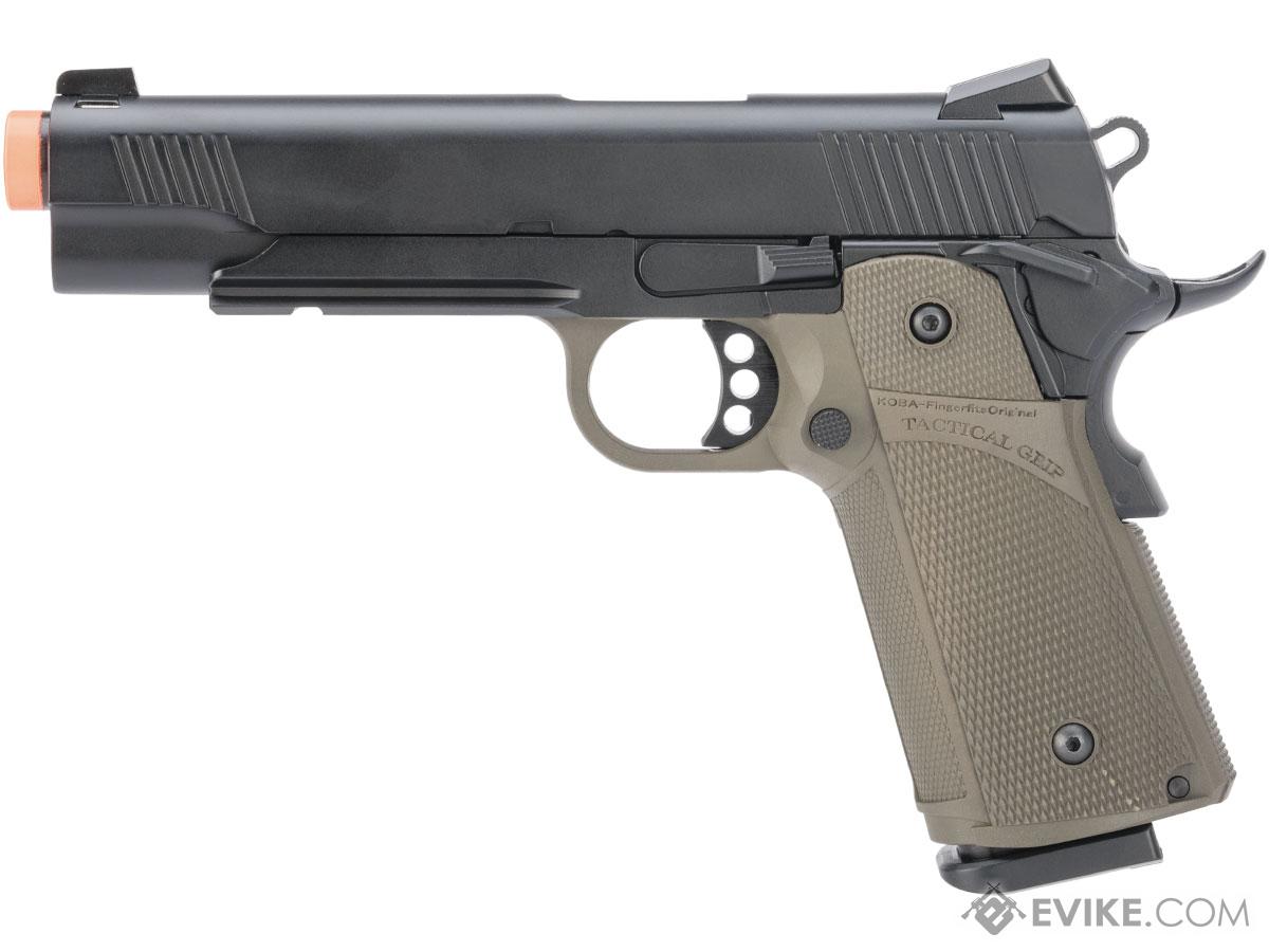 KJW 1911 Tactical HI-CAPA Gas / CO2 Gas Blowback Airsoft Pistol (Package: OD Green / Pistol Only ...