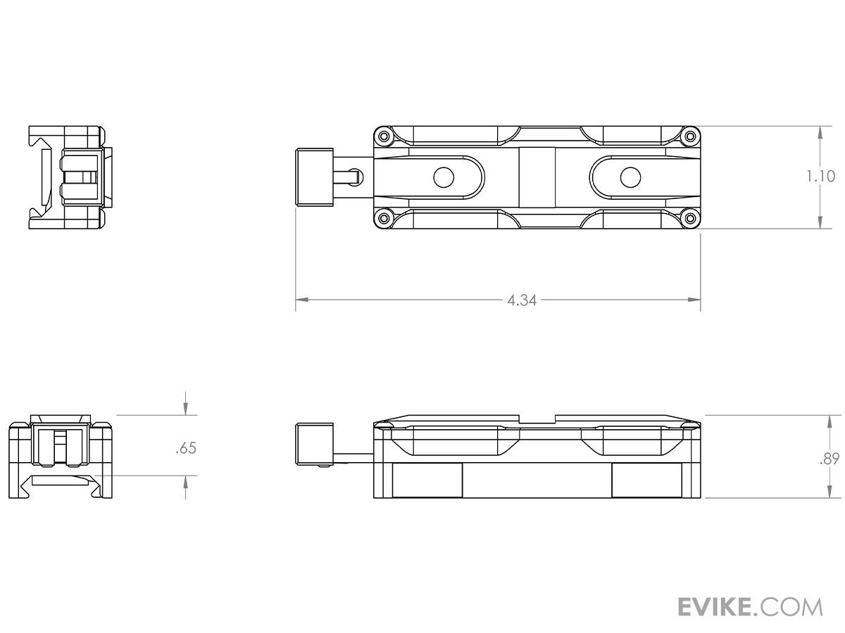 Kinetic Development Group SIDELOK Aimpoint CompM4/PRO Optic Mount ...