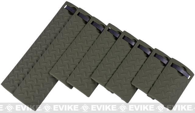 Energy Diamond Plate Rail Covers - Set of 8 (Color: OD Green ...