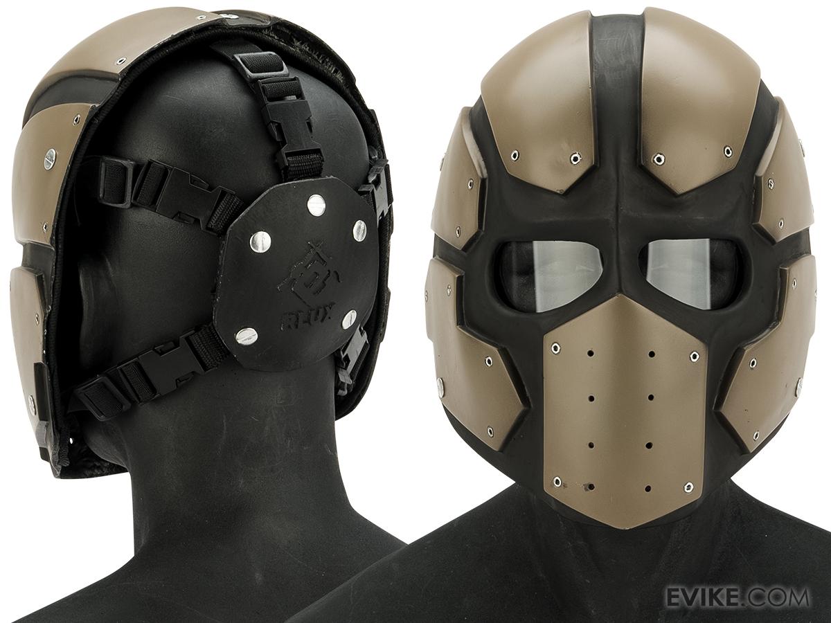 Evike.com R-Custom Raven Fiberglass Mask (Color: Desert / Clear Lens ...