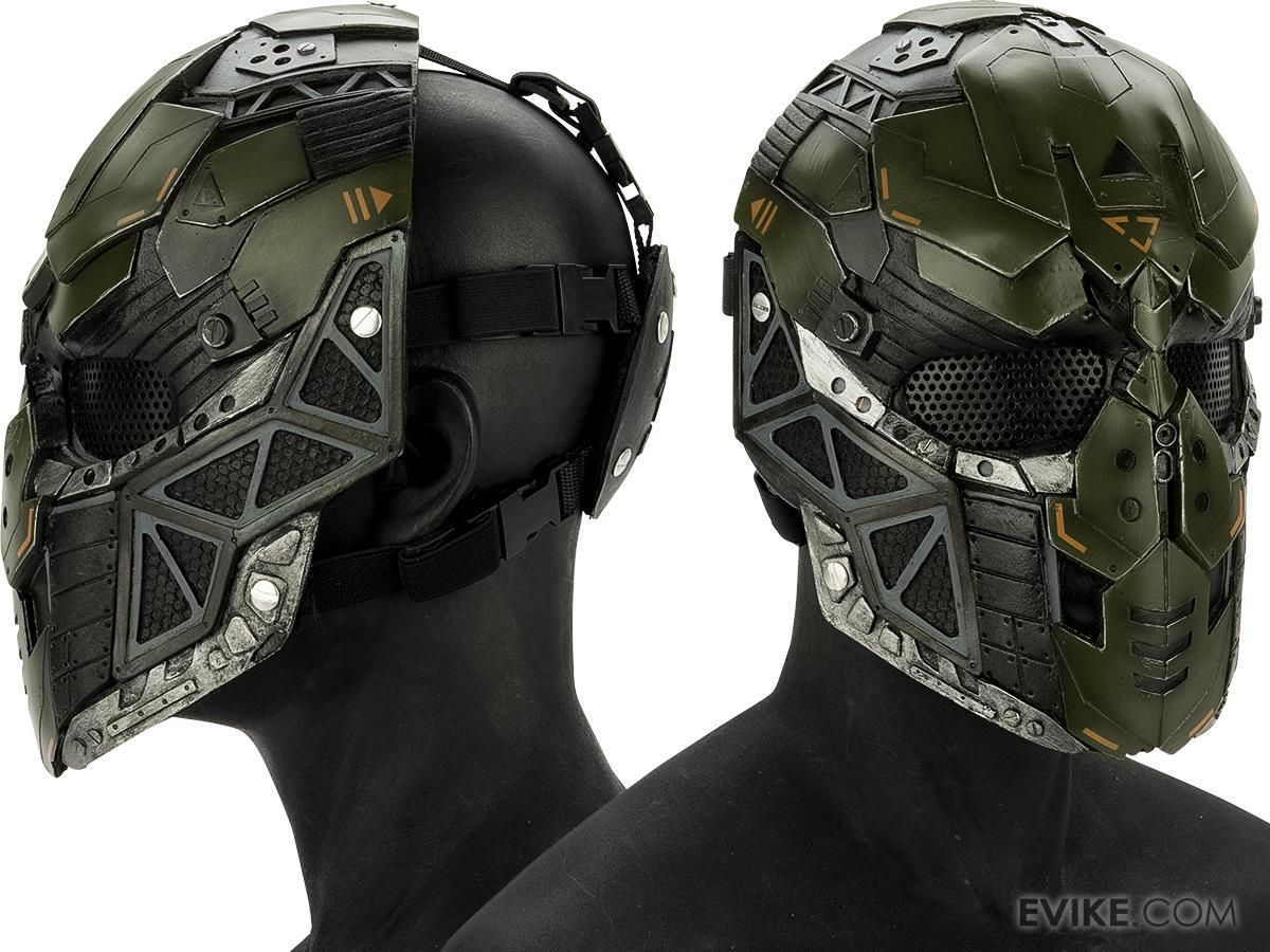 Evike.com R-Custom Fiberglass "Raptor" Full Face Mask (Color: OD Green ...