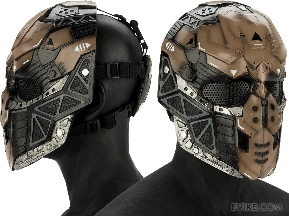 Evike.com R-Custom Fiberglass "Raptor" Full Face Mask (Color: Desert ...