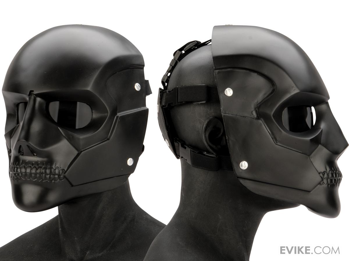 Evike.com R-Custom Luden Fiberglass Mask (Color: Black / Grey Lens ...
