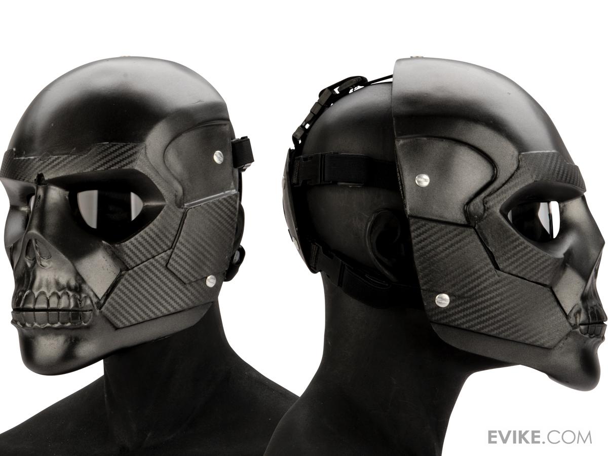 Evike.com R-Custom Luden Fiberglass Mask (Color: Carbon Fiber / Clear ...