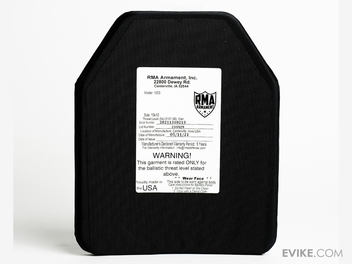 RMA Armament Level IIIa+ SRT Lightweight Multi Curve Body Armor Plate ...