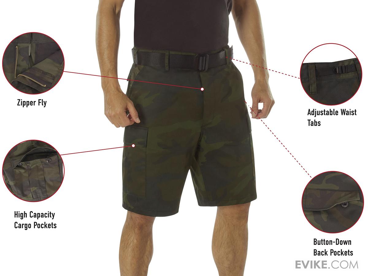 Rothco Midnight Camo Tactical BDU Shorts (Model: Black / Large ...