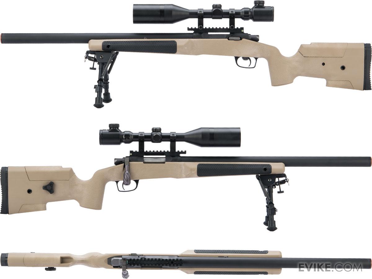 Maple Leaf MLC 338 Bolt Action Airsoft Sniper Rifle (Color: Tan ...